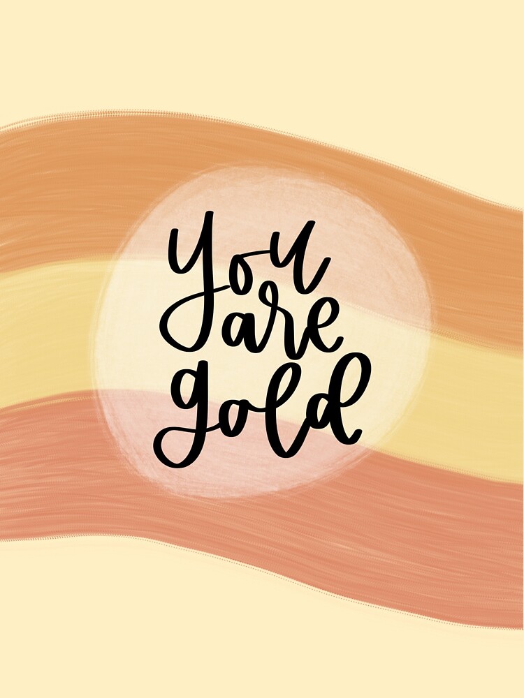 "You are Gold Sticker!" Sticker by kaligraphy | Redbubble