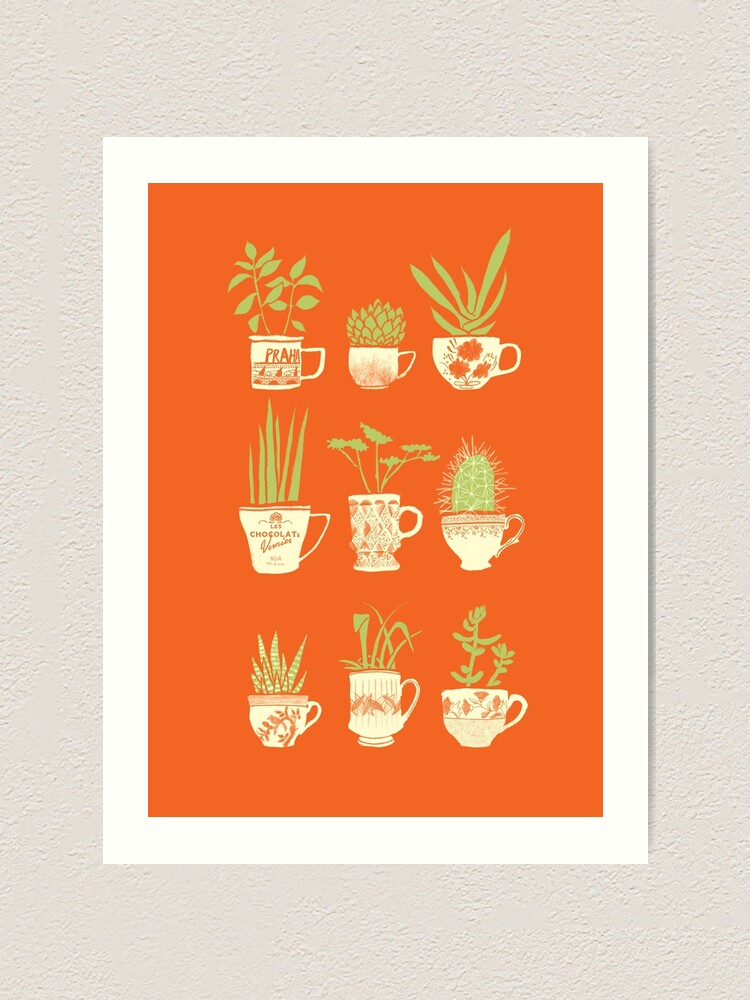 "Teacup Succulents" Art Print for Sale by martinascott | Redbubble