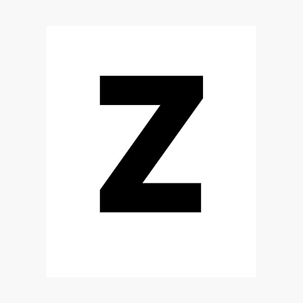Lámina fotográfica «Letra Z mayúscula, Z mayúscula Alfabeto del grupo ...