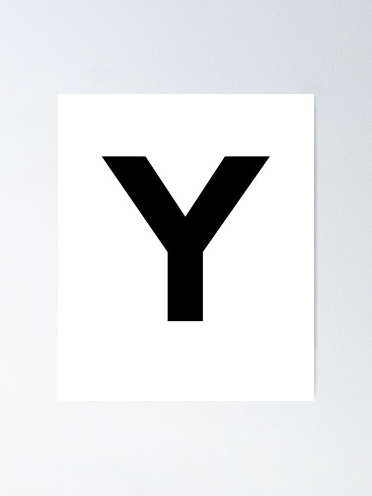 "Y Capital Letter, Letter Y Uppercase Matching Group Alphabet" Poster ...