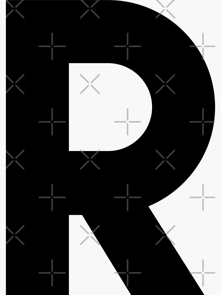 Pegatina «Letra mayúscula R, letra R Alfabeto de grupo coincidente en ...