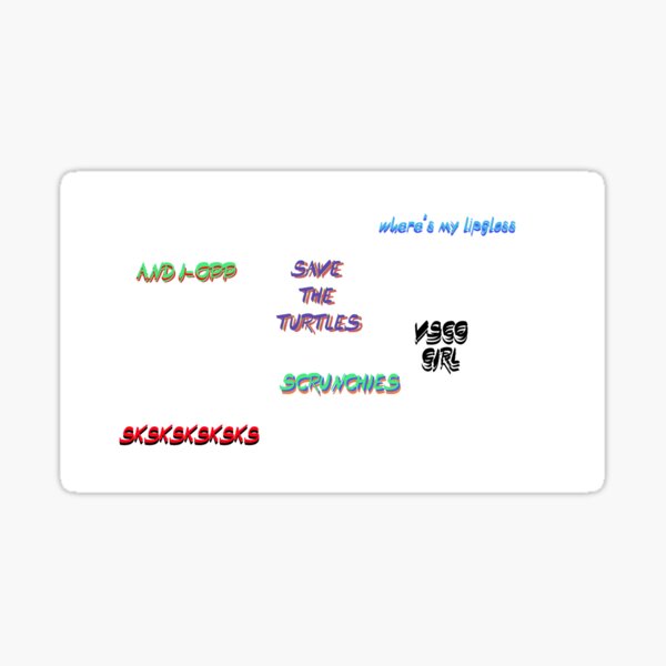 "VSCO girl titles" Sticker for Sale by stickerfactory1 | Redbubble