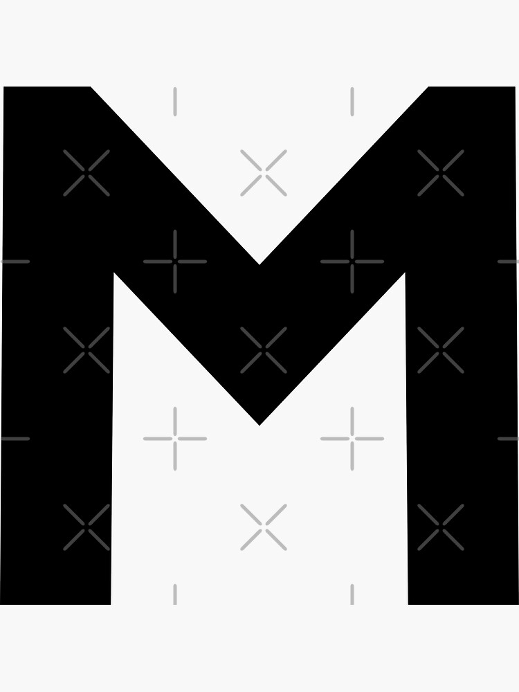 "M Capital Letter, Letter M Uppercase Matching Group Alphabet" Sticker ...