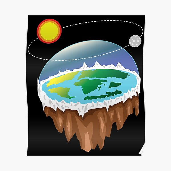 "Flat Earth Ice Wall Gift Design for Flat Earth Fans product" Poster by ...