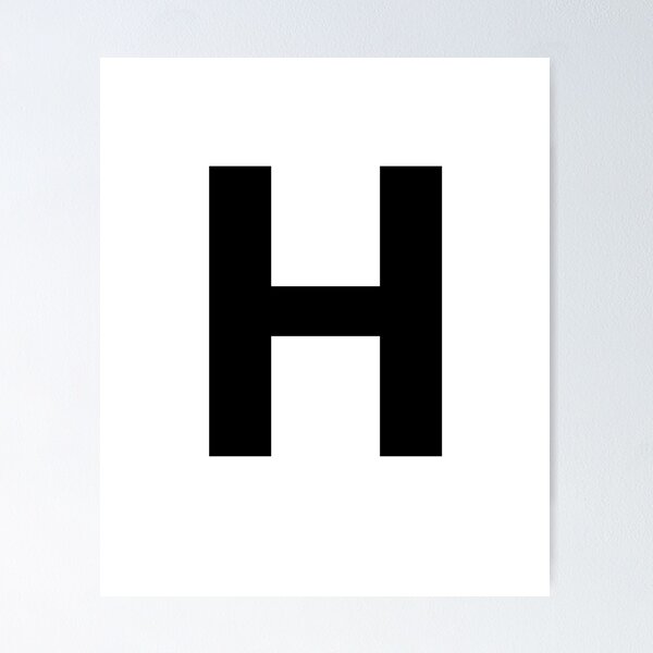 "H Capital Letter, Letter H Uppercase Matching Group Alphabet" Poster ...