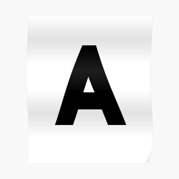 "A Capital Letter, Letter A Uppercase Matching Group Alphabet" Poster ...
