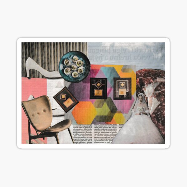 "Newspaper Collage" Sticker for Sale by IsabellaAevar | Redbubble