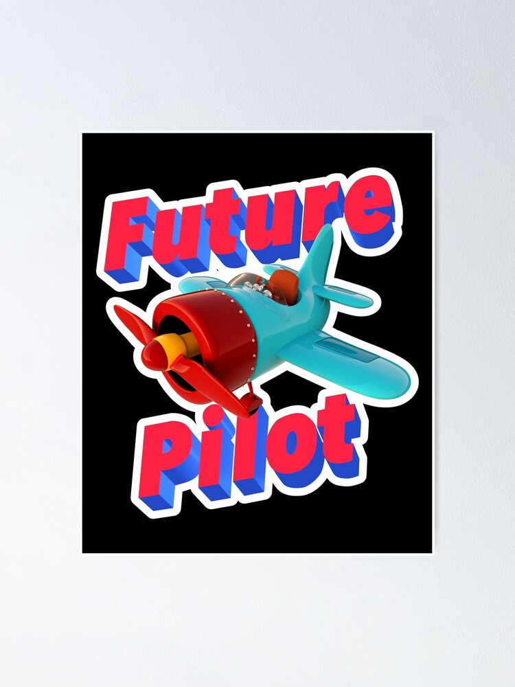 "cartoon plane future pilot" Poster for Sale by Scoopivich | Redbubble