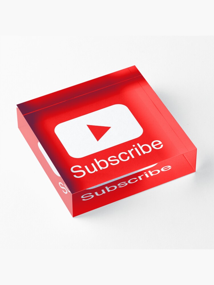 "You Tube Subscribe Play Button Videos VLoggers Live Stream" Acrylic ...