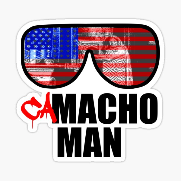 "Camacho Man (Black)" Sticker by SFXmedia | Redbubble