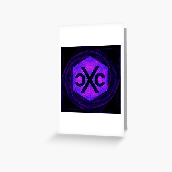 "Fractal Purple Rose cXc Logo | cXc Stickers, Shirts & More" Greeting ...