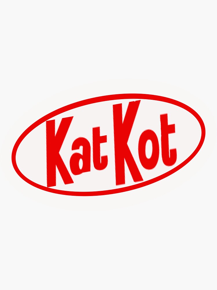 "Kat Kot" Sticker by maceyom | Redbubble