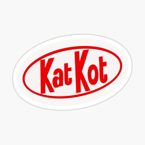 "Kat Kot" Sticker by maceyom | Redbubble