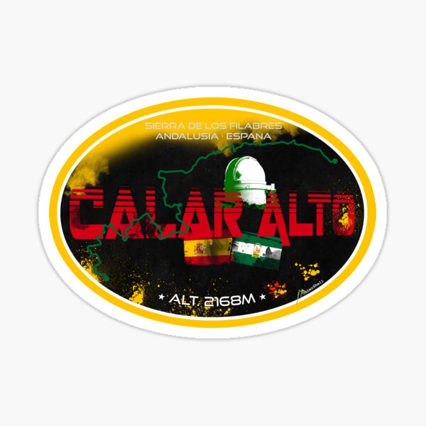 "Calar Alto Spain Espana Motorcycle Cycle Sticker & T-Shirt 04" Sticker ...