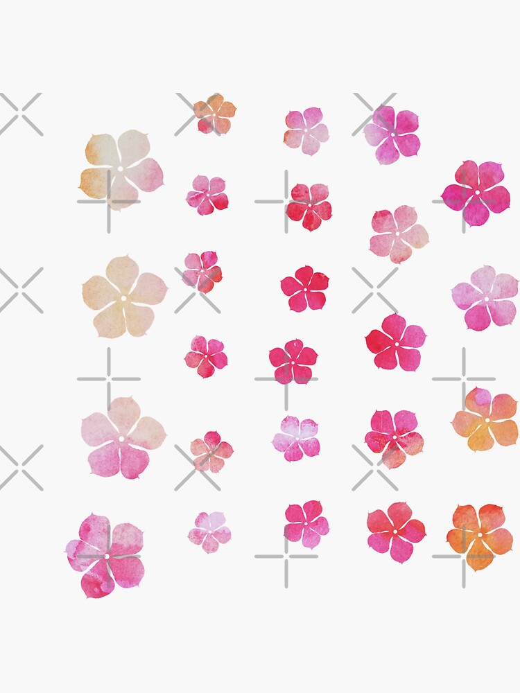 "Five petal flower sticker pack set" Sticker for Sale by Rosalie Reeves ...