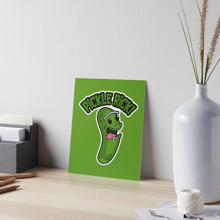 "Pickle Rick !" Art Board Print for Sale by janlangpoako | Redbubble