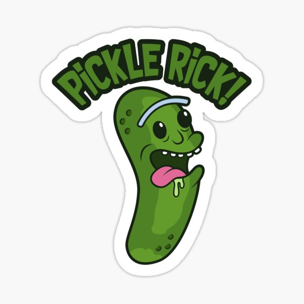 "Pickle Rick !" Sticker by janlangpoako | Redbubble