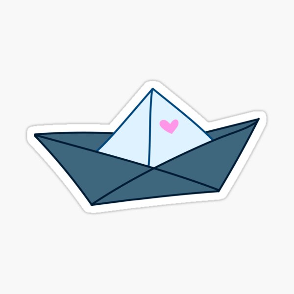 "Sailor love paper boat" Sticker for Sale by Arts-n-Giggles | Redbubble