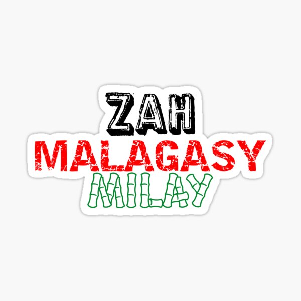 "Zah Malagasy Milay" Sticker for Sale by scootergasy | Redbubble