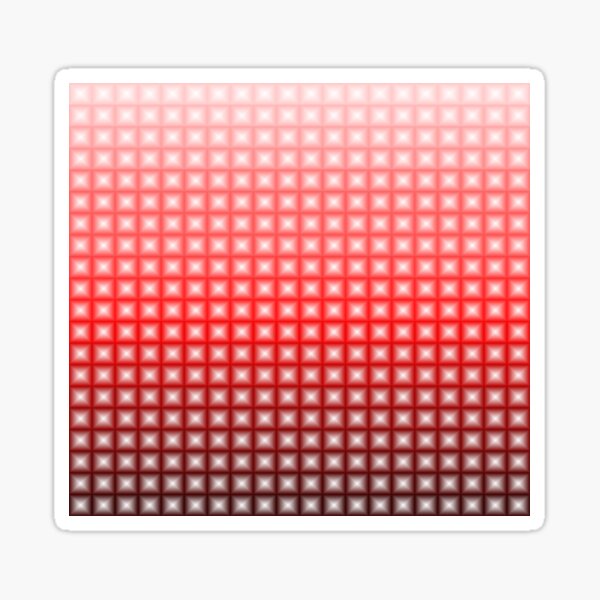 "checkered stripes 3 - geomatric grid pattern red " Sticker by ...