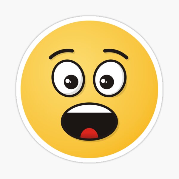 "Face with Open Mouth" Sticker for Sale by sifis | Redbubble