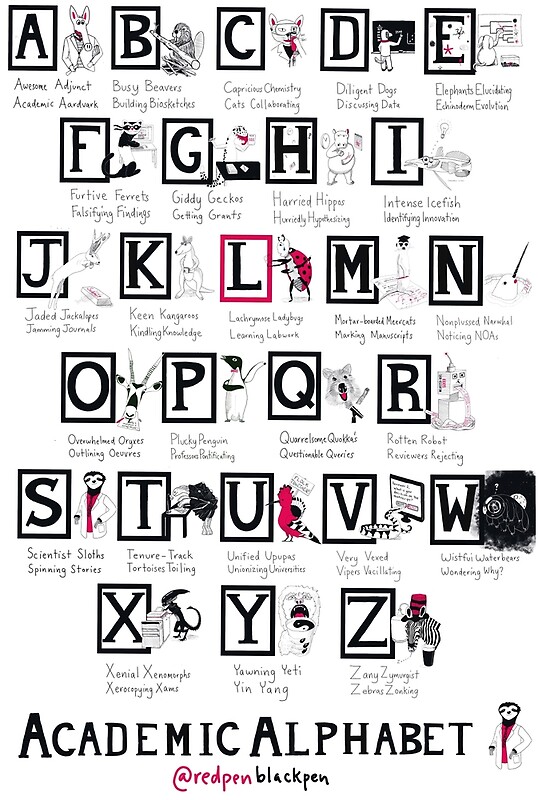 "The Academic Alphabet" by redpenblackpen | Redbubble