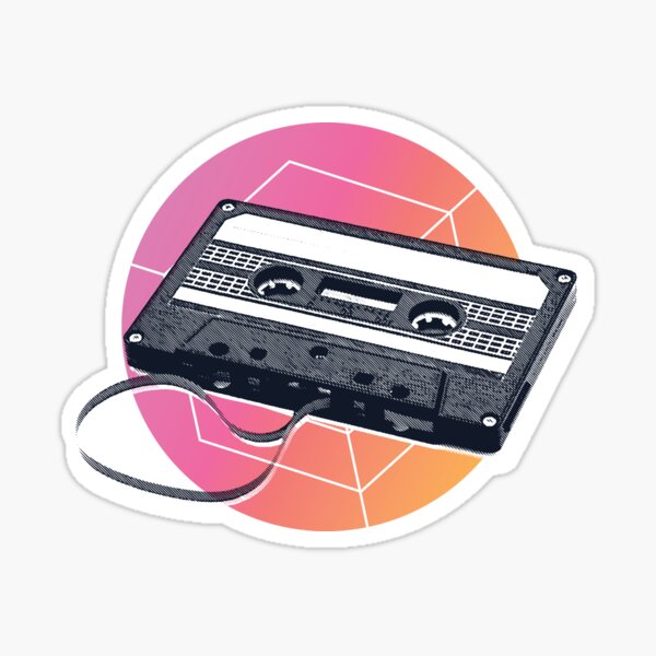 "Retro music cassette" Sticker for Sale by DerSenat | Redbubble
