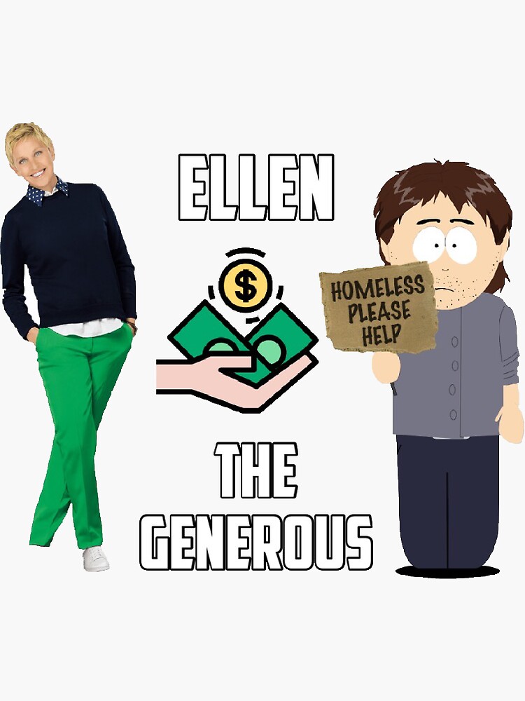 "Ellen the Generous" Sticker by MitchellHess | Redbubble