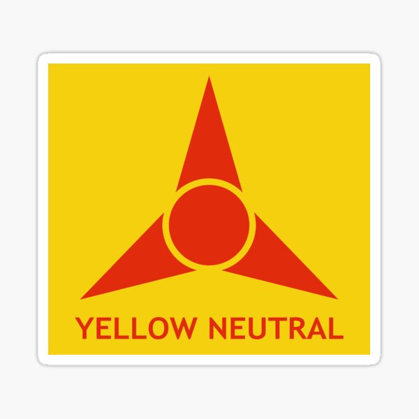 "Yellow Neutral logotype "The Yellow Sign" sticker" Sticker for Sale by ...