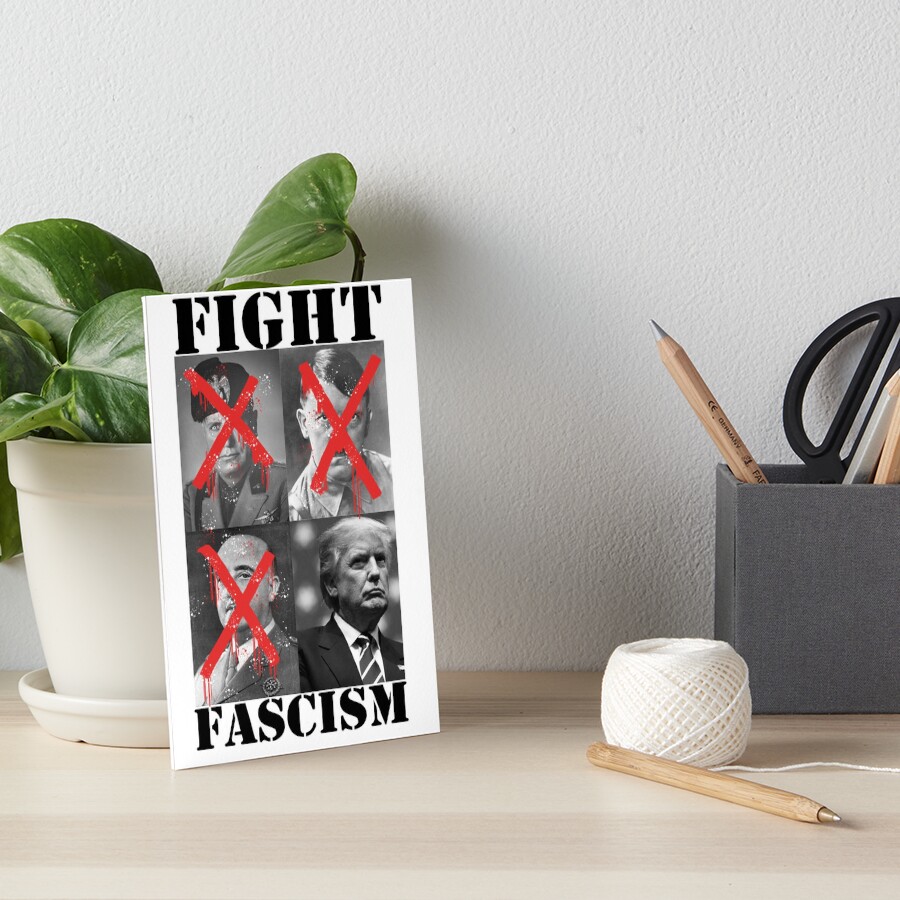 "Fight Fascism" Art Board Print by AllanReid | Redbubble