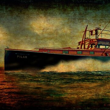 "Vintage Ernest Hemingway Pilar Boat in Key West" Poster for Sale by ...