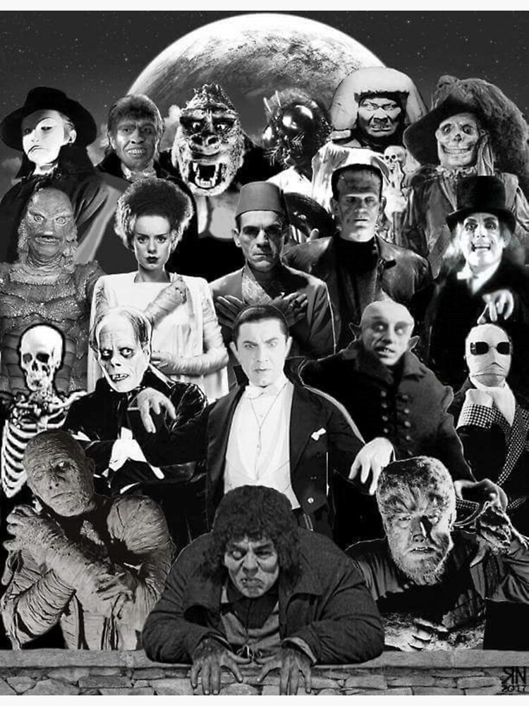 "Classic Horror Monsters" Sticker for Sale by Rodimus76 | Redbubble