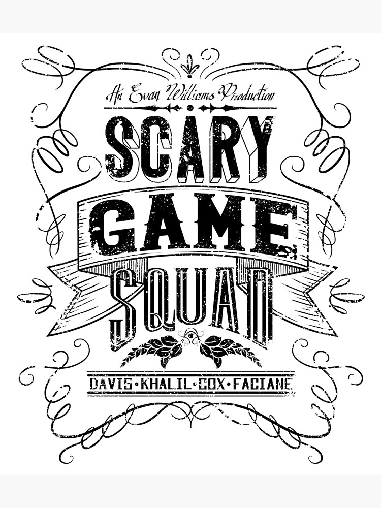 "Scary Game Squad Logo (Official) - Black" Framed Art Print for Sale by ...
