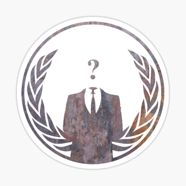 "Anon" Sticker for Sale by spookydooky | Redbubble
