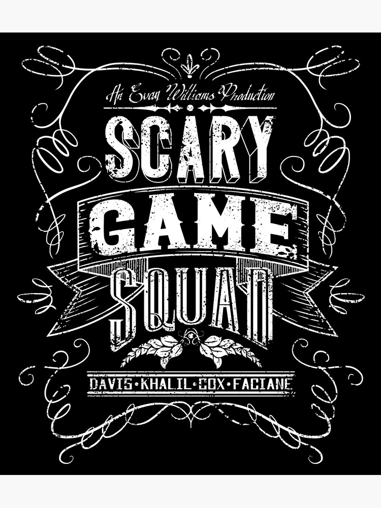 "Scary Game Squad Logo (Official) - White" Poster by Dandimator | Redbubble