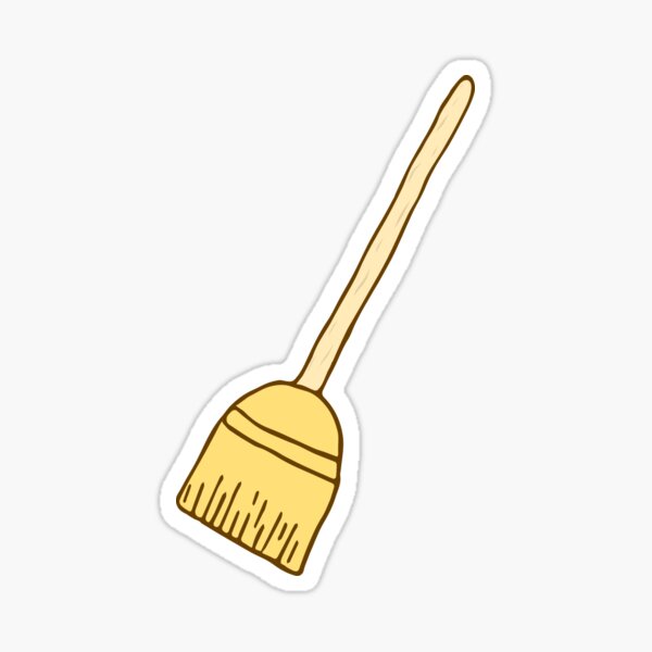 "broom" Sticker for Sale by quali-shirts | Redbubble
