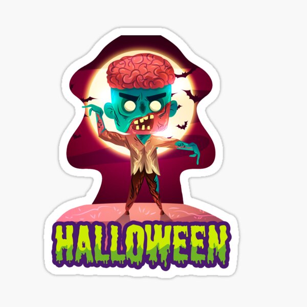 "HALLOWEEN ZOMBIE" Sticker for Sale by Fyansoo | Redbubble