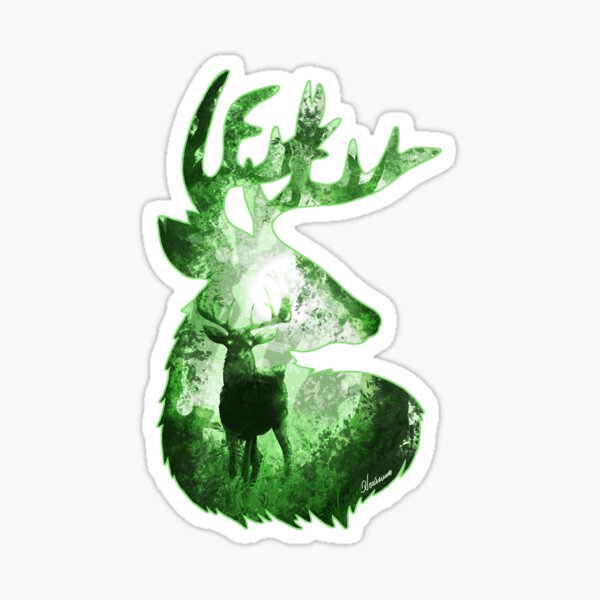 "Evergreen Deer" Sticker by DVerissimo | Redbubble