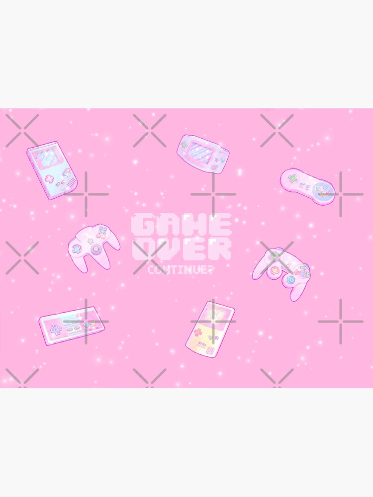 "Pink game over" Sticker for Sale by S-Satsuki | Redbubble