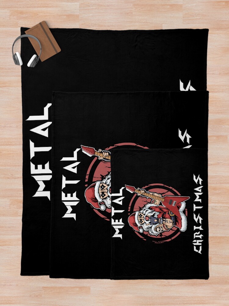 "Heavy Metal Christmas Metalhead Santa Rock Horns Death Metal" Throw ...