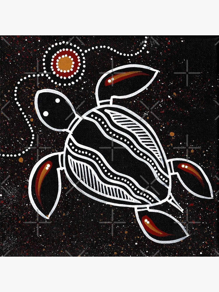"Authentic Aboriginal Art - Sea Turtle" Art Print by HogarthArts ...
