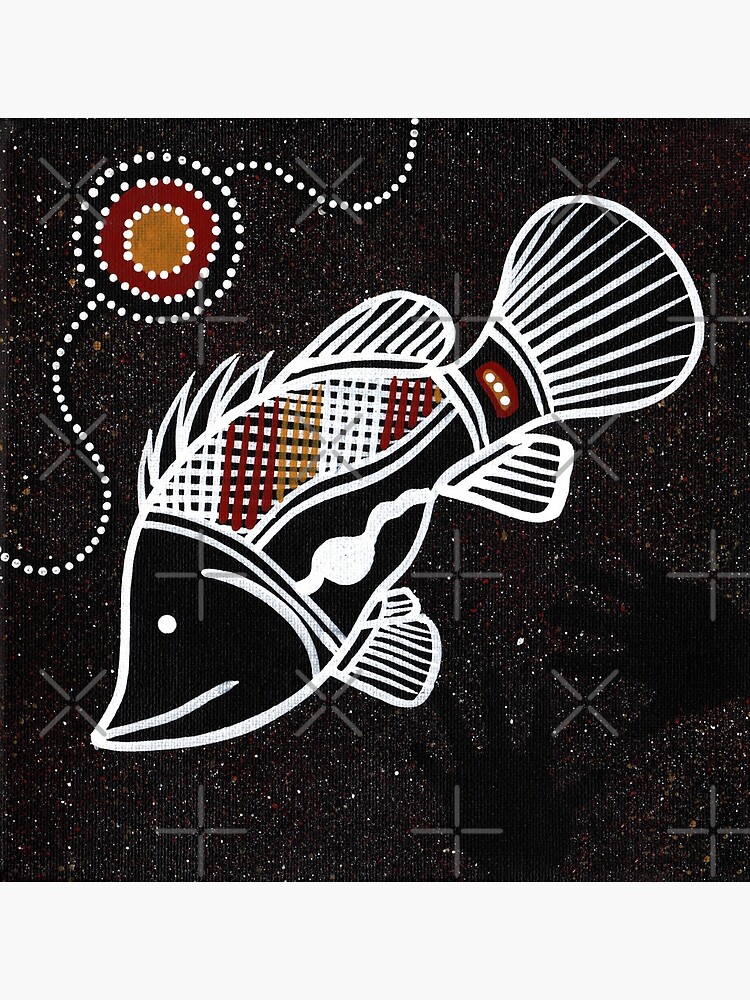 "Authentic Aboriginal Art - Fish" Poster by HogarthArts | Redbubble