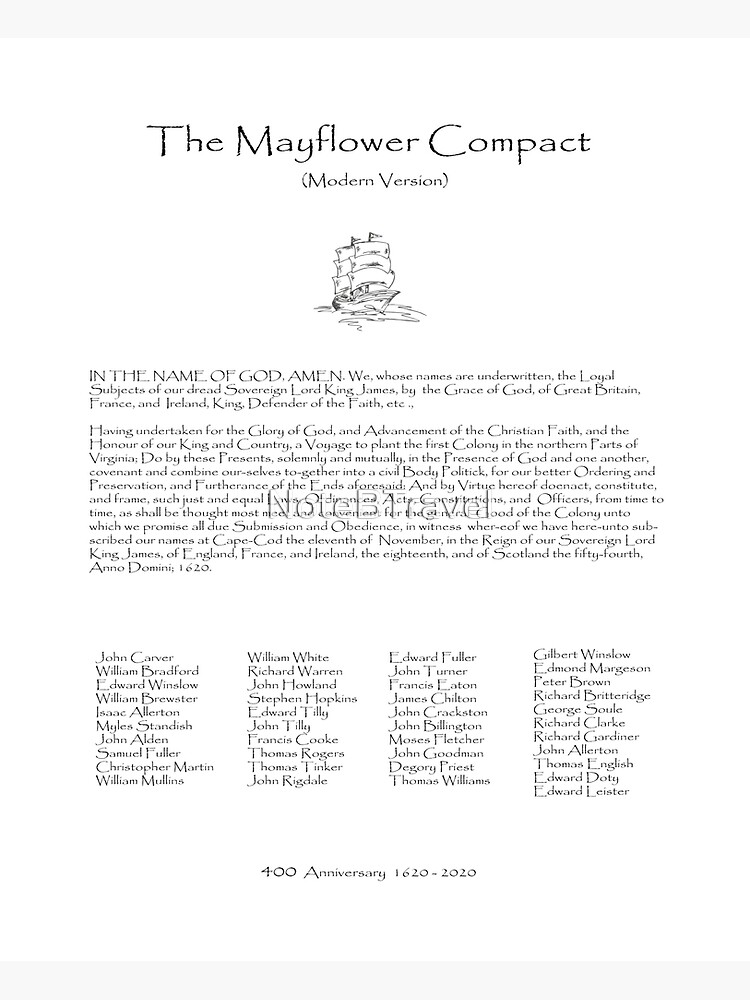 "The Mayflower Compact" Poster for Sale by NoteBTravel | Redbubble
