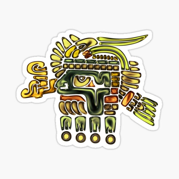 "Rain - Aztec Quiyahuitl" Sticker by kernowerno | Redbubble