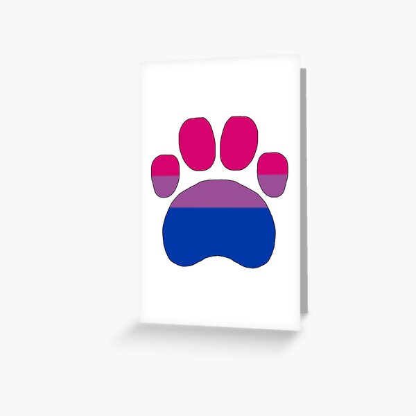 "Bisexual pride paw print" Greeting Card by JakobAlvira | Redbubble
