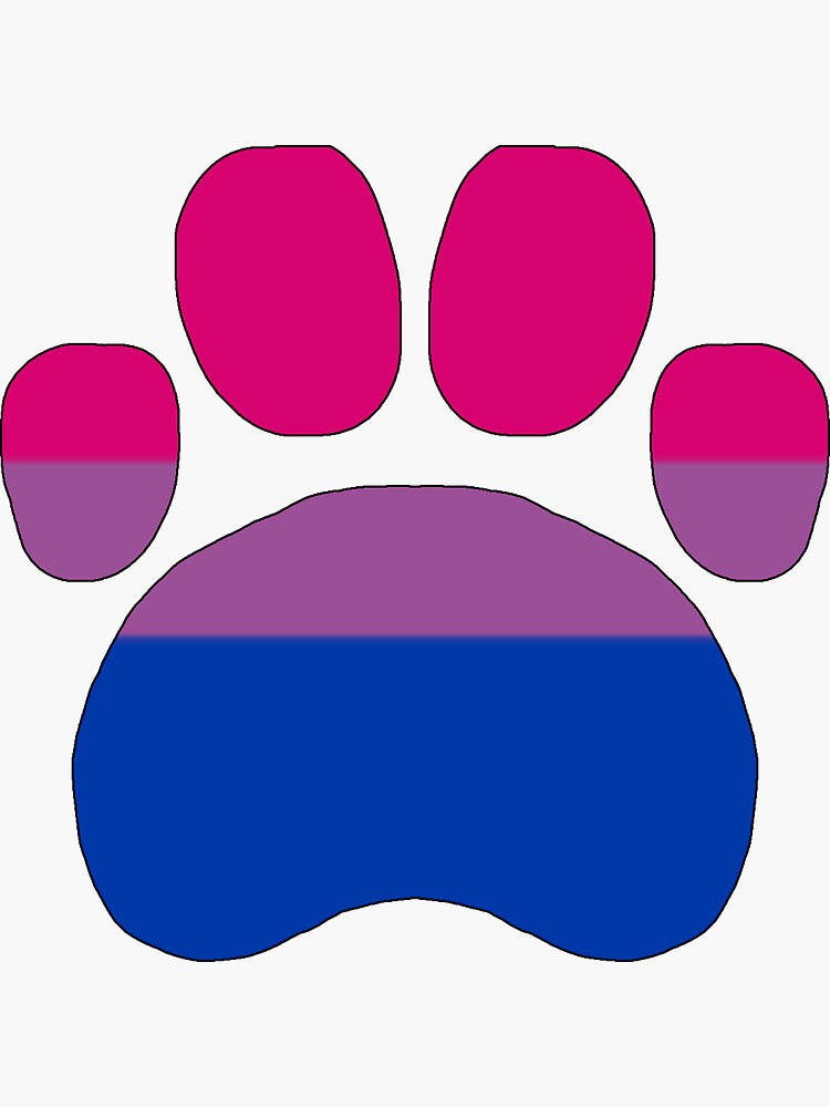 "Bisexual pride paw print" Sticker by JakobAlvira | Redbubble