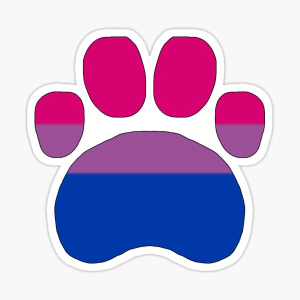 "Bisexual pride paw print" Sticker by JakobAlvira | Redbubble