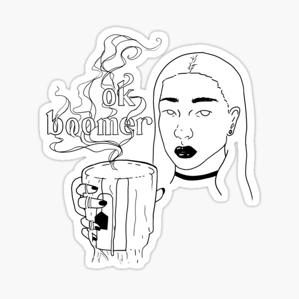 "Ok Boomer" Sticker for Sale by EeK-Graphics | Redbubble