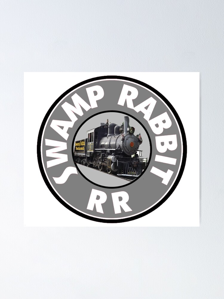 "Swamp Rabbit Railroad Locomotive" Poster for Sale by SwampfoxDesign ...