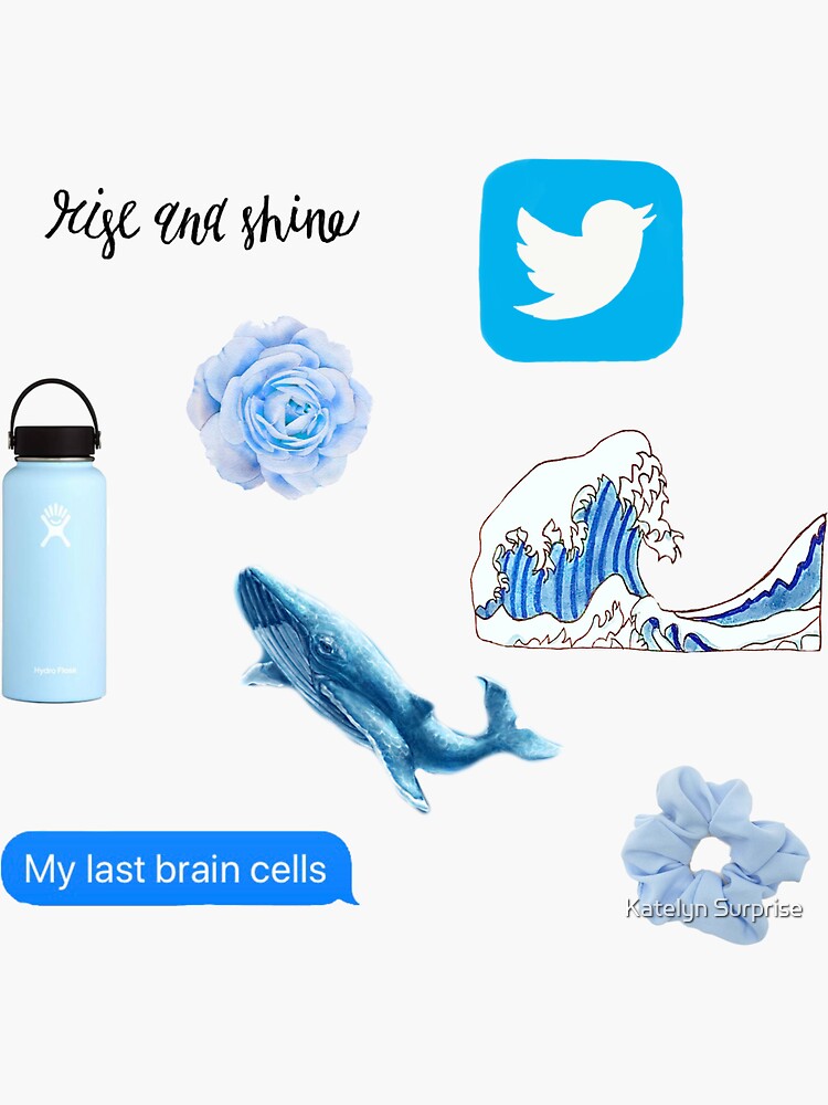 "Blue Sticker Pack" Sticker for Sale by Yellowdaisi | Redbubble